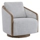 Spruce & Spring Skyler Modern Upholstered Living Room Swivel Bucket ...