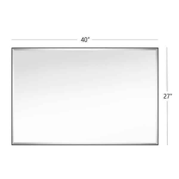 Rectangle Metal Framed Beveled Edge Bathroom Vanity Mirror - Bed Bath ...