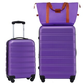 2-Pcs Spinner Luggage Set w/Luggage Storage Bag&TSA Lock 20/28,Purple - Bed Bath & Beyond - 39514095