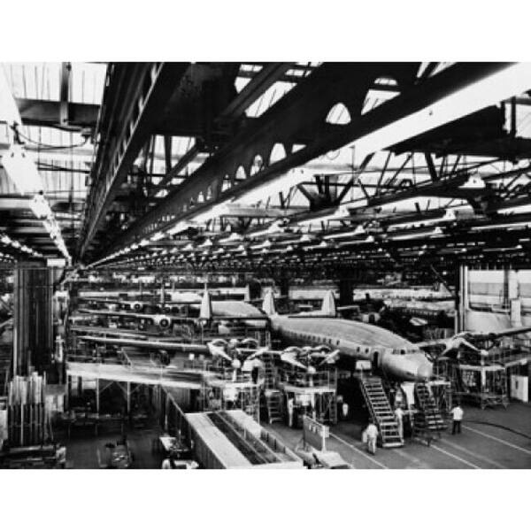 Interiors Of An Airplane Factory Lockheed Constellation Lockheed ...