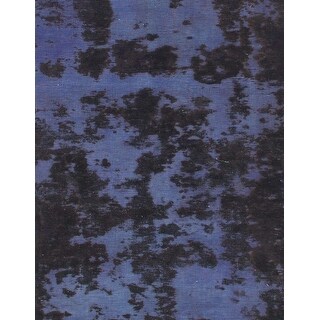 Ahgly Company Machine Washable Abstract Deep Periwinkle Purple Area ...