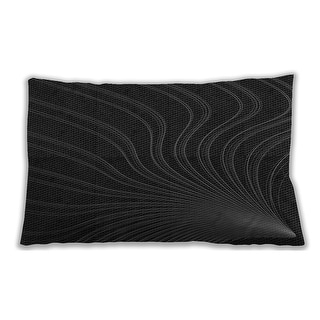 Ahgly Company Patterned Indoor-Outdoor Night Black Lumbar Throw Pillow ...