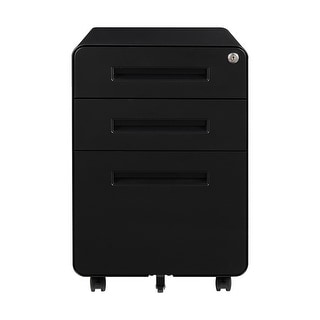 3-drawer Steel Filing Cabinets with Lock Mobile Under Desk Fully ...