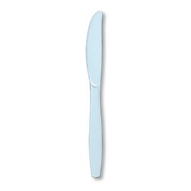 Club Pack of 600 Pastel Blue Premium Heavy-Duty Plastic Party Knives 7. ...