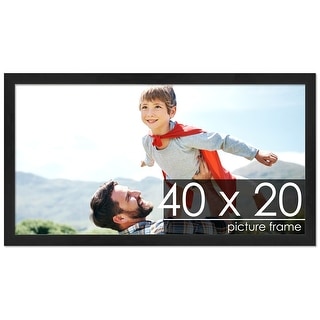 40x20 Lacquer Black Wood Picture Panoramic Frame - Panoramic Poster ...