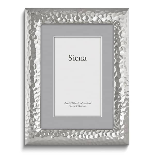 Curata Silver-Plated Tarnish-Resistant Hammered 8x10 Photo Frame - Bed ...