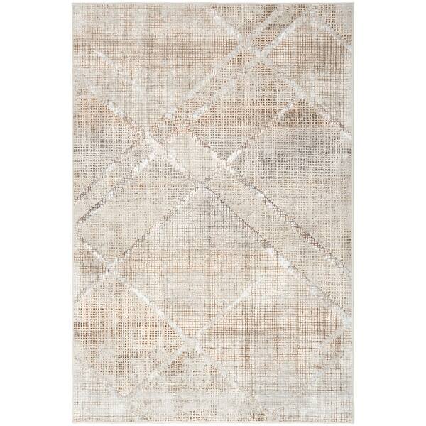 Inspire Me! Home Décor Iliana Indoor only Grey Abstract Area Rug - On ...