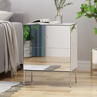 Stylish Decorative Cabinet Filing Cabinet with Two Drawers, Mirrored ...
