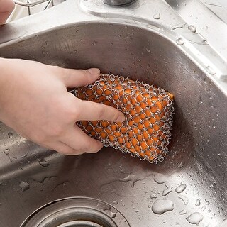 Chainmail Scrubber Detachable RustProof Stainless Steel AllPurpose Iron ...