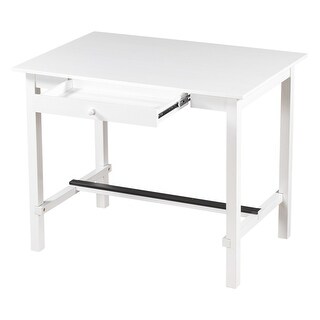 45" Counter Height Wood Dining Table Coffe Table with Storage Drawer ...