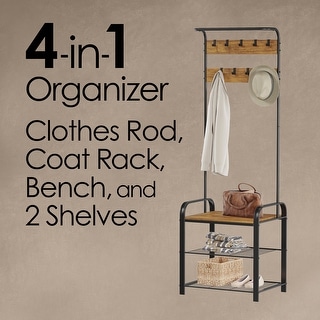 Lavish Home Freestanding Coat Rack, Espresso Brown - Bed Bath & Beyond ...