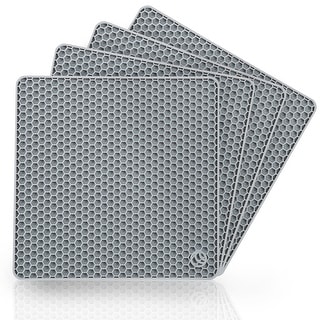 Javlergo Set of 4 Silicone Heat Resistant Table Mat, Kitchen Heat ...