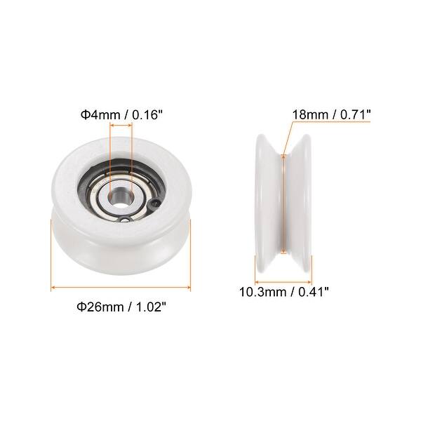 Guide Pulley Wheel Deep Groove Pulley Bearing - White - Bed Bath ...