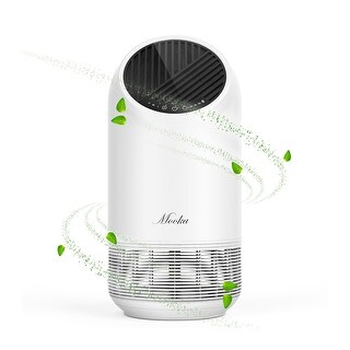 Mooka Allo 3-in-1 True HEPA Indoor Home Air Purifier w/ Timer and Speed ...
