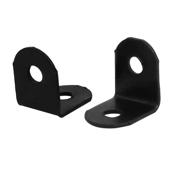 60 Pcs 12x9x12mm L-Shaped 90 Degree Angle Bracket Corner Braces Black ...