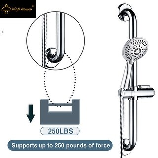 Luxier SB01-30 30 in. Adjustable Slide Bar for Handheld Showerheads ...