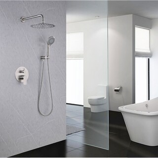 9.9-in Wall Mounted Modern Shower System with Handheld Shower - Bed ...