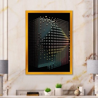 Designart "Multidimensional Luminogram III" Modern Geometric Framed Art ...