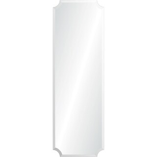 60" Clear Finished Unframed Beveled Wall Mirror with Cut Edges - Bed ...