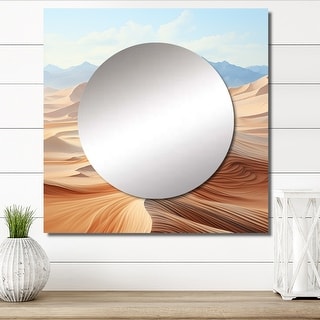 Designart "Desert Dreams Minimalism Embrace I" Minimalism Wall Mirror ...