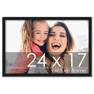 24x17 Frame Black Wood Picture Frame - UV Acrylic, Foam Board Backing ...