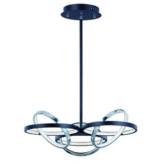 Modern Contemporary LED Pendant Gyro II Black / Polished Chrome - Exact ...