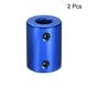 Rigid Coupling 25mm Length 18mm Diameter Aluminum Alloy Shaft Coupler Connector Blue 2pcs - Bed ...