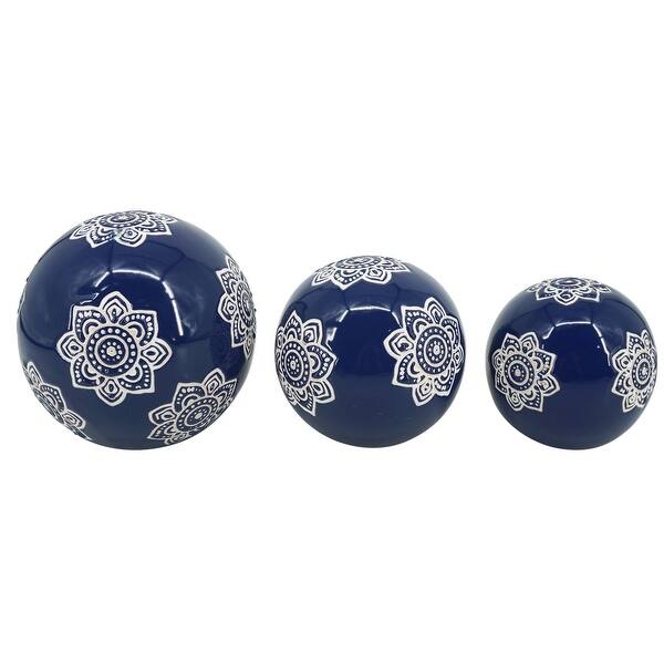 Sagebrook Home Ceramic Decorative Orbs Set - Enhance Your Space with ...