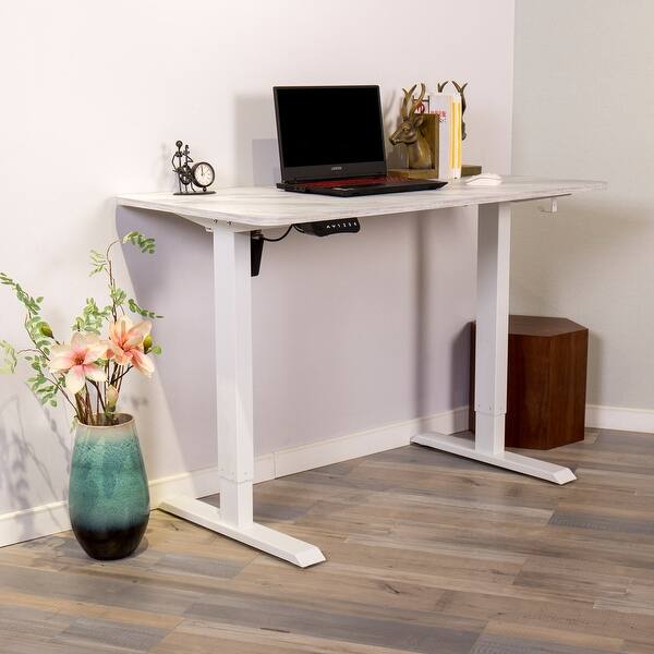 Contemporary Style 47' Electric Height Adjustable Office Desk Ergonomic ...