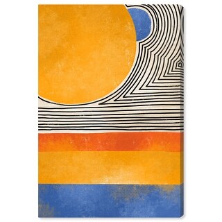 "Sun is reflected", Colorful geometric sun with line pattern Modern ...