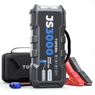 12V 3000A Battery Booster Jump Starter Pack for Up to 9L Gas/ 7L Diesel ...
