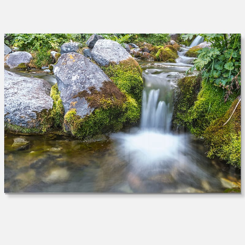Summer Water Stream - Landscape Photography Glossy Metal Wall Art ...