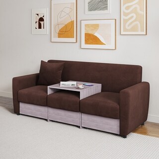 Multifunctional Living Room Sofa with Built-in Coffee Table and Storage ...