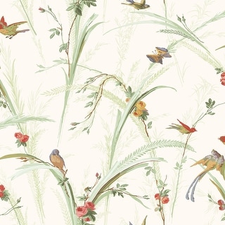 Brewster Brewster Botanical Green Astrid Wallpaper - 20.5in x 396in x 0 ...