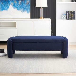 Modern Footstool 57" Fabric Sofa Stool with Storage Function for ...