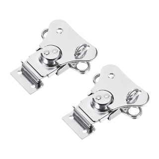 2.56" Iron Spring Loaded Butterfly Twist Latch Keeper w Keyhole - 2 Pcs ...