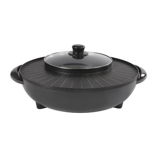 Circular Electric Hotpot Grill Combo Indoor BBQ - Black - Bed Bath ...