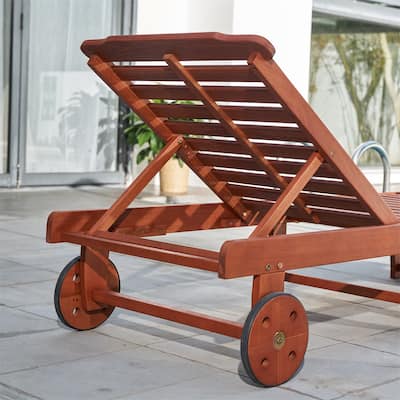 78"Lx28"Wx37"H Outdoor Wood Folding Sunbathing Chaise Lounge ...