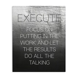 Stupell Execute Motivational Definition Canvas Wall Art Design By ...