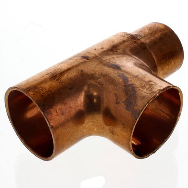 American Imaginations 1.25 in. x 1 in. x 1.25 in. Copper Reducing Tee ...