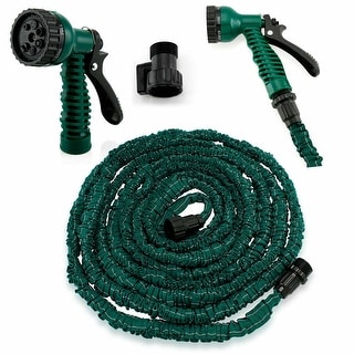 Green Expanding Garden Hose with Spray Nozzle - Bed Bath & Beyond ...