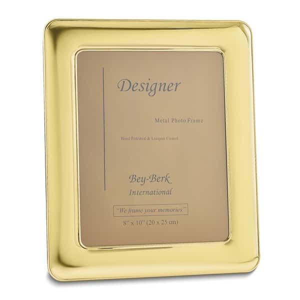Curata Solid Brass Polished Lacquer-Coated 8x10 Photo Frame - Bed Bath ...