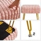 Rectangular Footrest Stool, Velvet Dressing Table Seat, Golden Legs ...