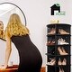 Modern Tall Round 360° Rotating Spinning Shoe Rack, Turntable Rack for ...