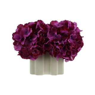 Hydrangeas Arranged in a Rectangular Ceramic Vase - Bed Bath & Beyond ...