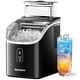 Euhomy IM005C1BL Black Countertop Portable Cube Ice Maker With External ...