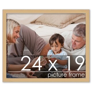 24x19 Traditional Natural Complete Wood Picture Frame with UV Acrylic ...