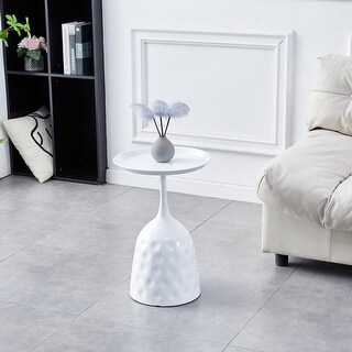 Unique Wine Cup Shape Metal Side Table, Small Sofa Table, Simple Style ...