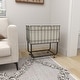 Black Metal Deep Set Wire Basket Storage Cart with Wheels and Fabric ...