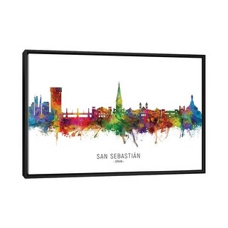 iCanvas "San Sebastian Spain Skyline" by Michael Tompsett Framed - Bed ...